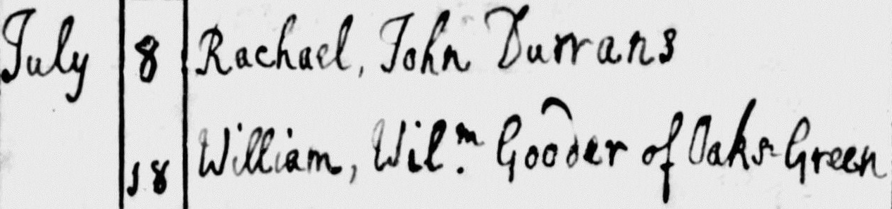 History of the Gooder family of Oakes Green, Rastrick